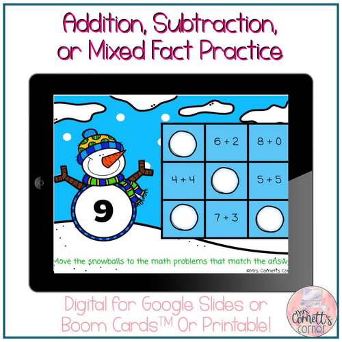 Addition & Subtraction to 20 Digital and Printable Center Activities