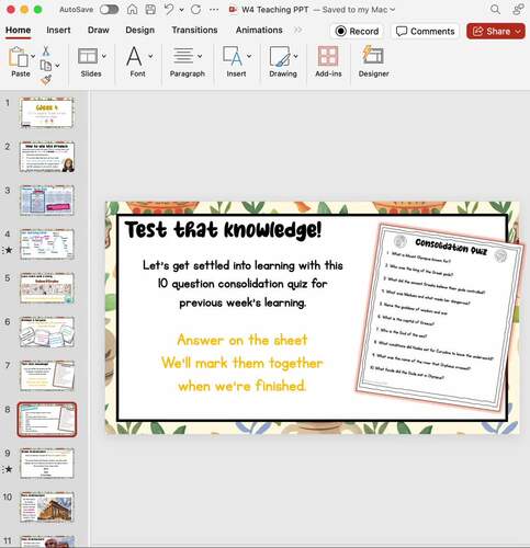 Ancient Greeks History Topic Unit || Week 4 of 12 || Art & Architecture