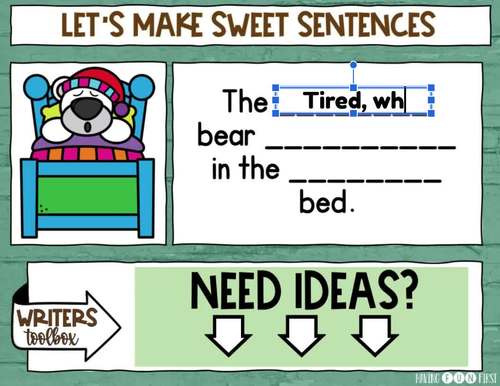 Digital Literacy Center | Building Sentences | Verbs & Adjectives ...