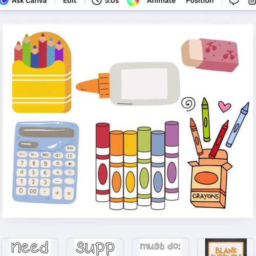 Nostalgia Nook Supply Magnets EDITABLE CANVA LINK Whimsy Visual Aid