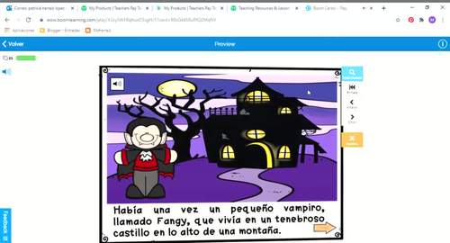 BOOM CARDS Halloween: Cuento y comprensión de lectura | Reading in Spanish