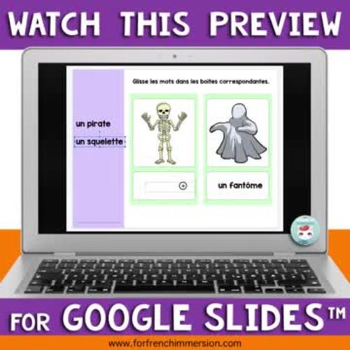 French Halloween Vocabulary Activities for Google Slides™: activités en ...