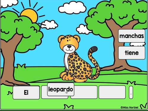 ORACIONES REVUELTAS BOOM CARDS | SENTENCE SCRAMBLE IN SPANISH BOOM CARDS