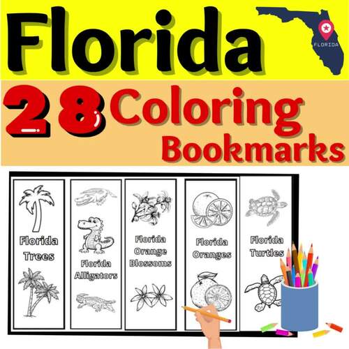 Florida Bookmarks Doodle Activity Craft Resource Art Activity No Prep