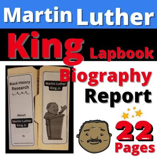 Martin Luther King Jr Lapbook Biography Research Report Activity