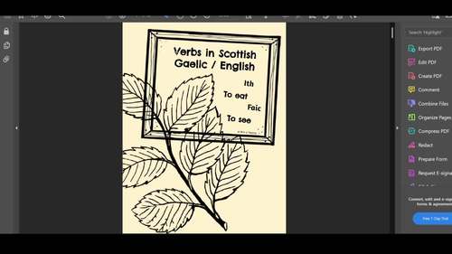 Scottish Gaelic Common Verbs Flashcards by All in a Teacup | TPT
