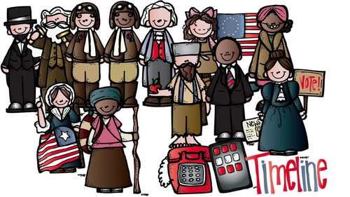 American Heroes clip art historical figures clip art COLORED Version