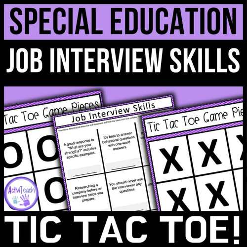 Job Interview Skills Games Special Education Life Skills Vocational ...