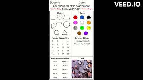 Foundational Skills Assessment by Talmon Studio | TPT