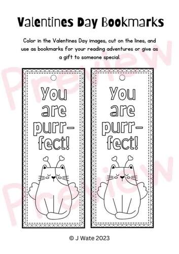 Valentine's Day Bookmark Craft: Printables for Gifts & Valentine's ...