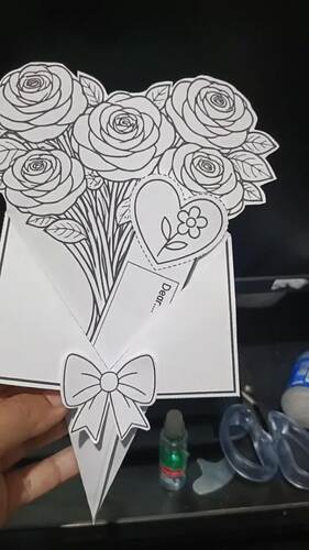 Valentine’s Day Flower Bouquet Crafts, Fun DIY Writing & Coloring Card ...