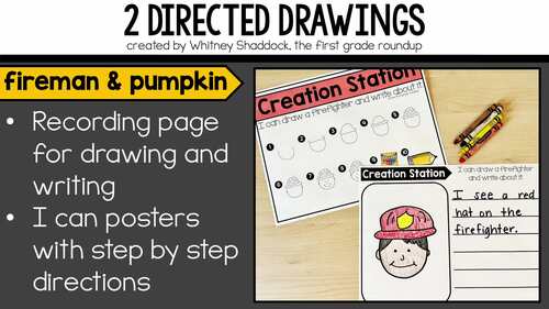 October Craftivity and Directed Drawing Creation Station for Kindergarten
