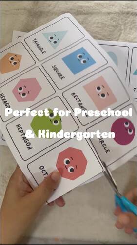 Colorful Shape Flashcards for Kids – 2D Shapes Printable for Preschool ...