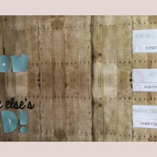 Boho Rainbow Classroom Decor - Calendar and weather chart in English