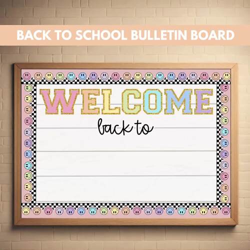 Welcome Back to School Bulletin Board Kit | August Bulletin Board