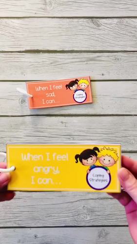 Coping Strategies for Sad and Angry - Calming Corner Cards - SEL