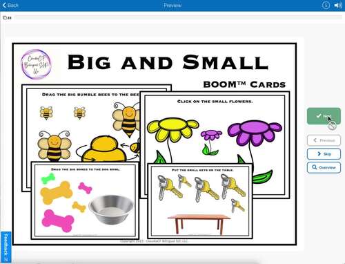 Big and Small- Boom™ Cards by ClaudiaCF Bilingual SLP LLC | TPT