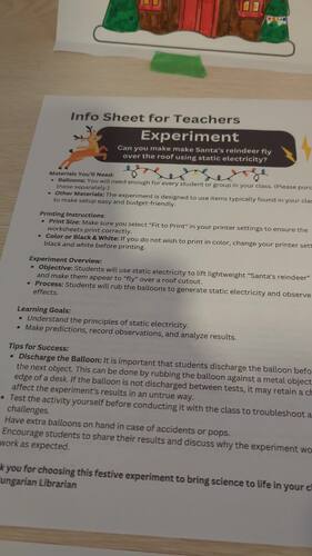 Static Electricity Experiment - Flying Reindeer Winter Science STEM ...