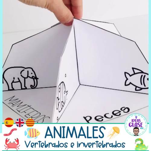 Triorama Animals: vertebrates and invertebrates. Animales by Ideas ...