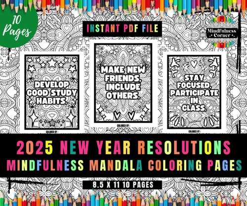 2025 New Years Resolutions, Bulletin Board, Goals Activities and Craft ...