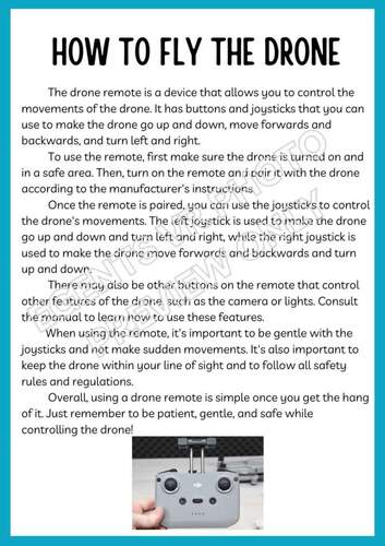 Drone Training Workbook for kids by Profe Nwaokolo | TPT