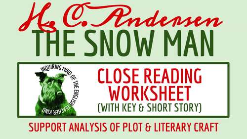 "The Snow Man" Close Reading Analysis Worksheet | HS Winter Literature ...