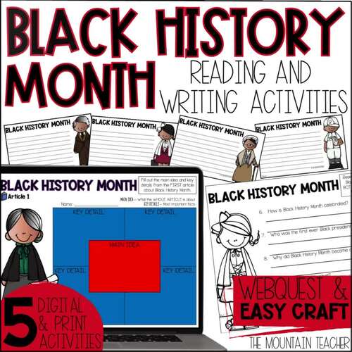 Black History Month Activities, Reading Comprehension Webquest ...