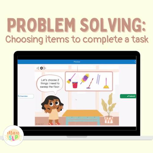 Problem Solving Choosing Items to Complete a Task Boom Cards™ by Mau SLP