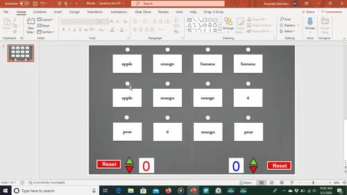Memory Game Template Power Point Interactive by Amanda's ESL | TPT