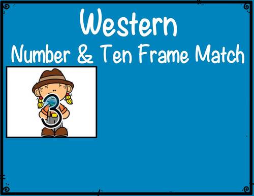 Western Themed 0-25 Number, Ten Frame & Number Word Match | TPT