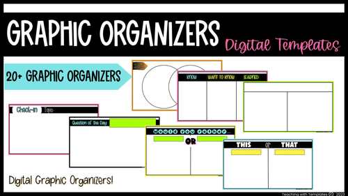 Digital Graphic Organizers & Activities-KWL, Weekend News, 4 Corners ...
