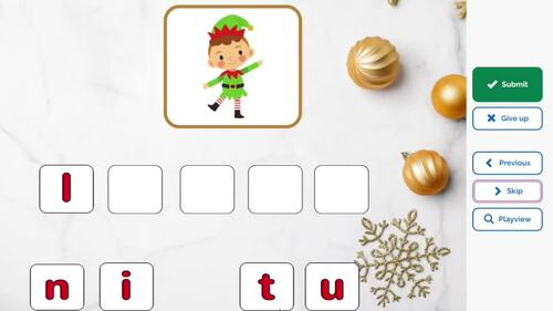 Core French Christmas Activities BOOM CARDS | Vocabulaire de Noël SET 4
