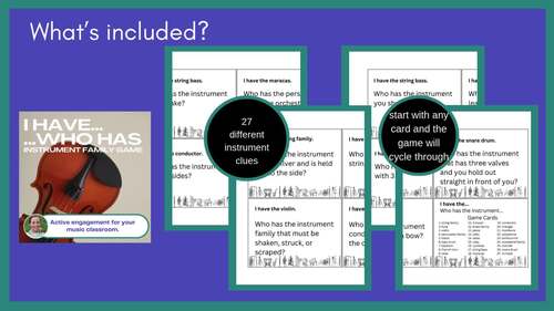 Music I Have...Who Has...Instruments of the Orchestra Game for ...