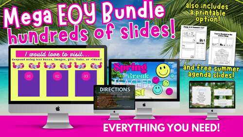 End of Year Fun Activities Middle & High School | Engaging Digital ...