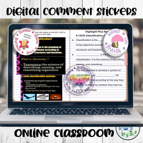 DIGITAL / VIRTUAL COMMENT STICKERS - BEE & BUTTERFLY THEME - GOOGLE ...