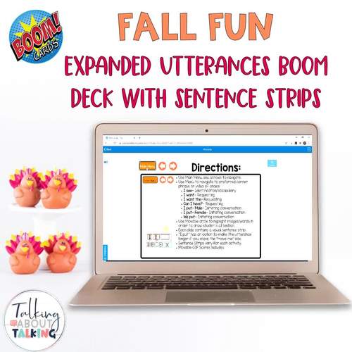 Fall Fun Expanded Utterances Boom Cards - Speech Therapy | TPT