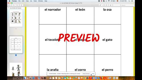 Los pies apestosos- los animales del bosque (Flash Cards) by Profe Marieta