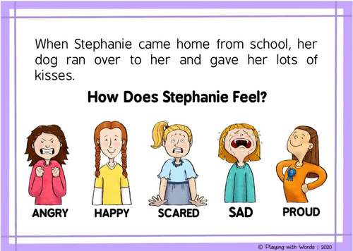 Identifying Feelings and Emotions in Stories SET 1 BOOM CARDS™ | TPT