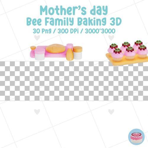 Bee Family Baking : Memorable Mother's Day Celebration Clipart Set 30 ...