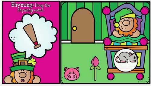 St. Patrick's Theme RHYMING -ONLINE Distance Learn Google Digital +PPT