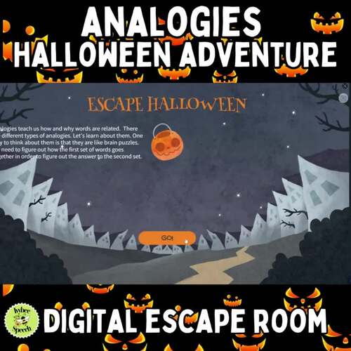 Analogies Halloween Digital Escape Room by Ivybee Speech | TPT