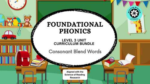 Consonant Blends Phonics Curriculum Bundle 3, 1st Grade, Science of Reading