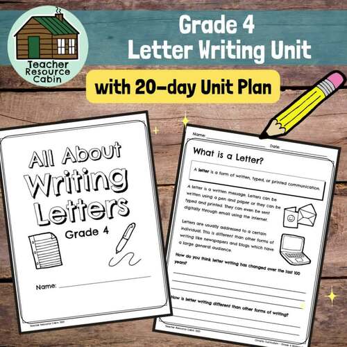 Grade 4 Letter Writing Unit (Printable + Google Slides™) | TPT