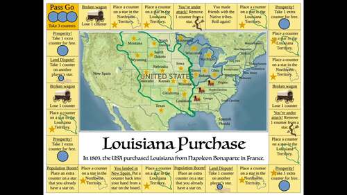 Westward Expansion Board Game #5: Louisiana Purchase 1803 (Social Studies)