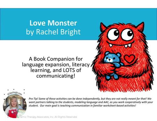 Love Monster: AAC Language Literacy Book Companion | TPT