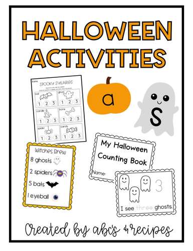 Halloween Activities - Kindergarten by What's Sammy Teaching | TPT