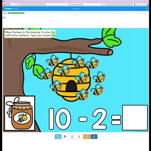 Subtraction to 10 | Boom Cards for Kindergarten by The Printable Princess