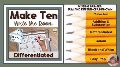 Make 10 to Add Differentiated Missing Number Write the Room Math ...