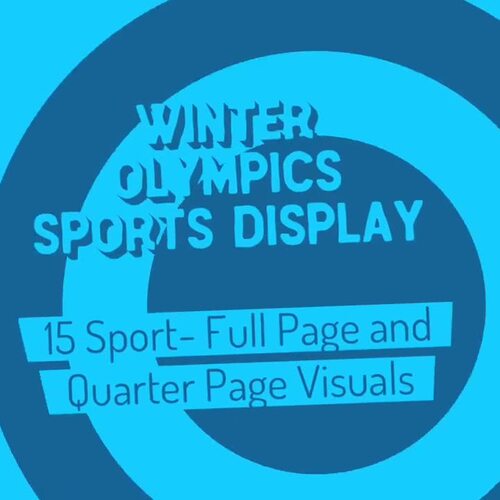 PE Posters/Signs for a Bulletin Board - Winter Olympic Sports Display ...