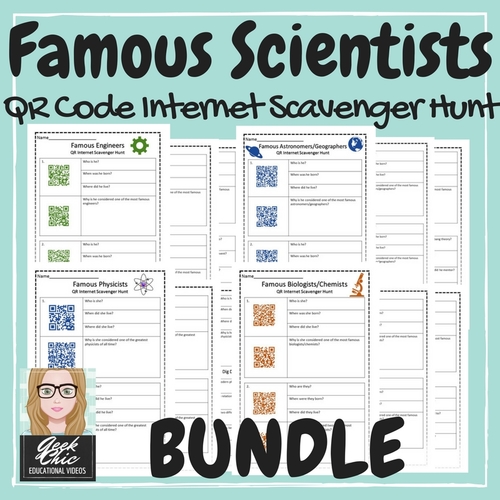 Scientists Biology, Physics and more QR CODE HUNT BUNDLE +How To ...